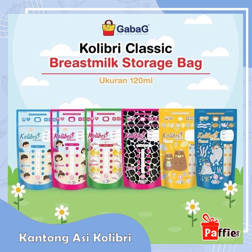 Jual Gabag - kantong asi kolibri classic 120 ml 30 pcs ASIP Breast Milk ...