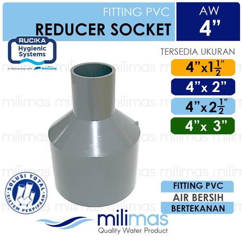 Jual RUCIKA Reducer Socket AW 4" - Fitting Verlup Sok PVC - Standard ...