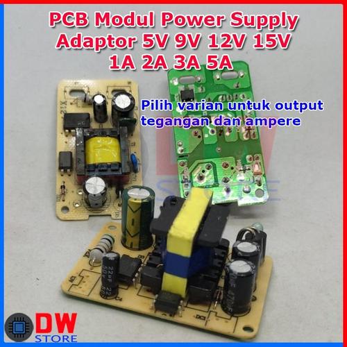 Jual PCB Modul Power Supply Adaptor 5V 9V 12V 15V 1A 1.5A 2A 3A 3.5A 4A ...