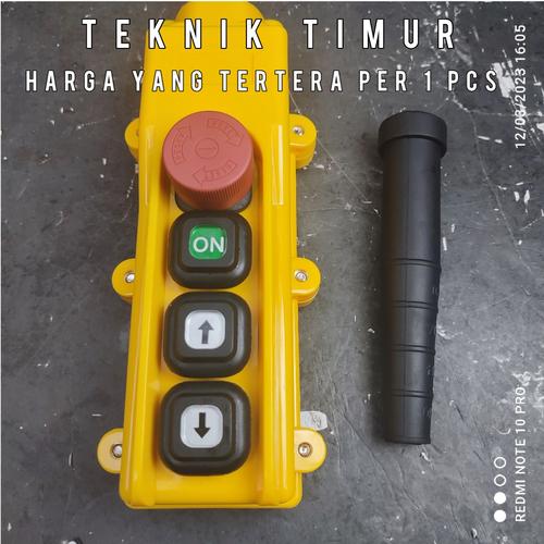 Jual Remote Hoist / Push Button Single Speed 2 Tombol + ON + E.stop ...
