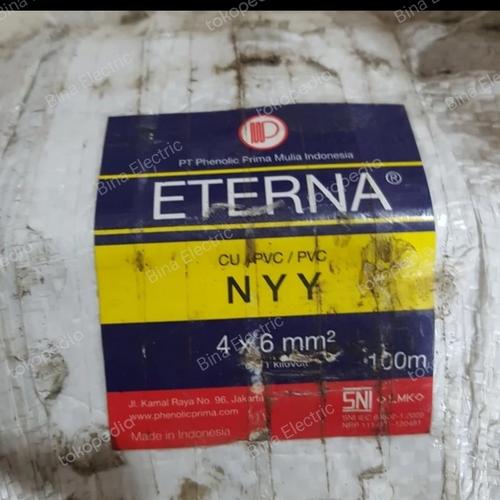 Jual Kabel Listrik NYY 4x6 4 x 6 4x6mm 4 x 6 mm Eterna 100M 100 Meter ...