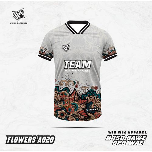 Jual Jersey Futsal Motif Flower/Batik Bunga - M, LENGAN PANJANG - Kab ...