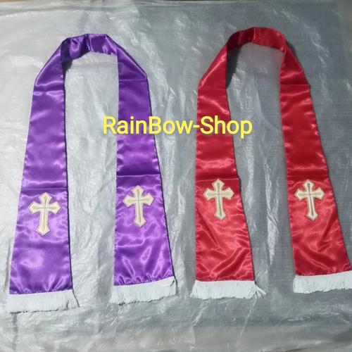 Jual Stola/Selendang Pendeta - Salib Bordir -Chat Varian Warna - Kota ...