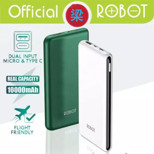 Jual POWERBANK ROBOT 10000 mAh RT180 POWER BANK ROBOT DUAL INPUT RT180 ...