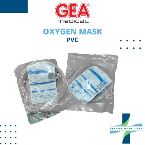 Jual GEA Oxygen Mask PVC with tube/ masker oksigen dengan selang/alat ...