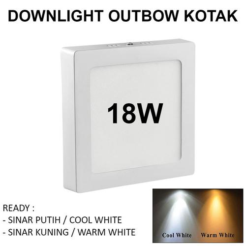 Jual Lampu Downlight LED Panel OB Kotak 18W Outbow 18 W Square 18 Watt ...