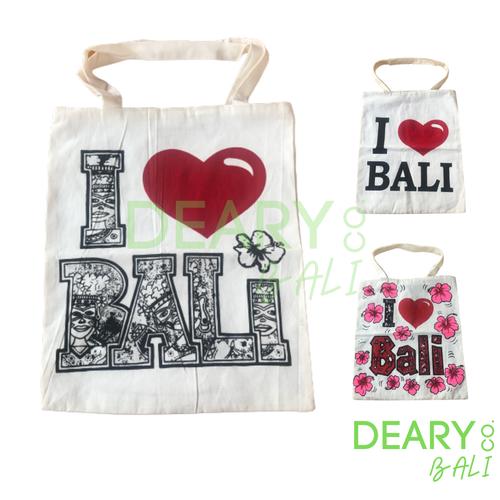 Promo TOTE BAG CANVAS WANITA WARNA NATURAL WHITE MOTIF KHAS BALI - Bali ...