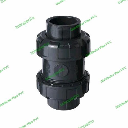 Jual True Union Ball Check Valve PVC 1 inch DN25 Fitting PVC Pipa PVC ...