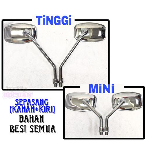 Jual spion kotak chrome retro classic w175 scoopy fazzio japstyle cb100 ...