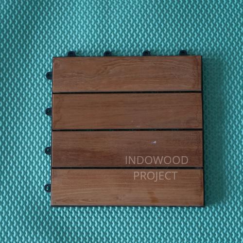 Jual lantai kayu jati decking bongkar pasang/garden tile - Kota ...