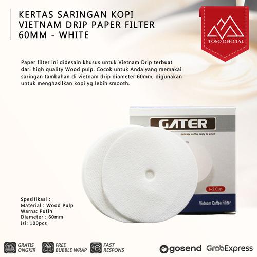 Jual KERTAS FILTER VIETNAM DRIP PAPER FILTER COFFEE 60MM SARINGAN KOPI ...