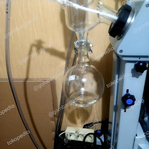 Jual receiving flask glass duran class A 1liter for Rotary Evaporator s ...