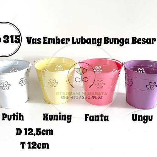 Jual Pot Bunga Kaleng Lubang Bunga Besar 12,5x12cm / Vas Bunga Kaleng ...