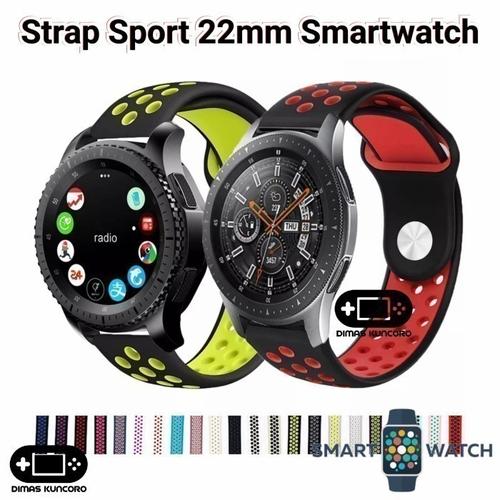 Jual Strap Sport 22mm Silicone Xiaomi Watch S1 Active 46mm Silikon Tali Jam - Hitam Putih - Kota ...