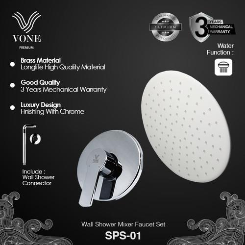 Promo VONE PREMIUM SPS-01 Wall Shower Set Stop Kran Mixer Mandi Panas ...