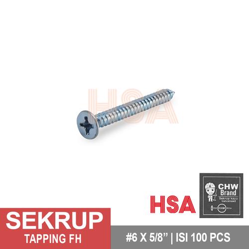 Jual SKRUP TAPPING / TAPPING SCREW FH CHW #6 X 5/8 | ISI 100/KTK - Kab ...