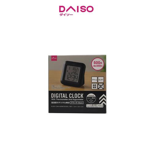 Jual Daiso Digital Clock with Thermometer and Hygrometer -Black ...