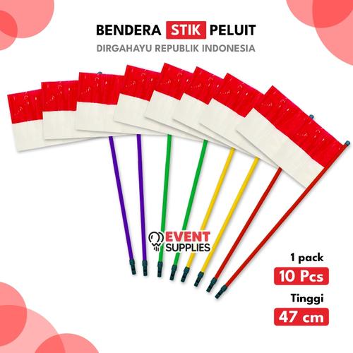 Jual [10Pcs] Stik Bendera Plastik / Tangkai Merah Putih / Dirgahayu HUT ...