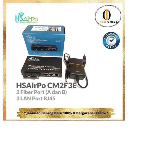 Jual HSAIRPO CM2F3E MEDIA CONVERTER 2 FIBER 3 ETH 10/100 HS AIRPO ...