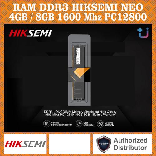 Jual RAM DDR3 HIKSEMI 4GB / 8GB SINGLE 1600 MHz Memory PC 12800 LONGDIMM - Kab. Sleman - PT ...