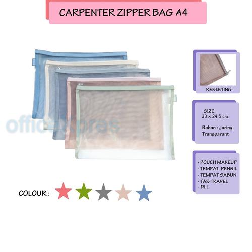Jual Zipper Bag A4 / Map Zipper / Map Jaring / Map Resleting / Tas ...