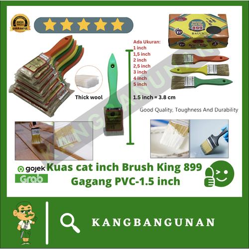 Jual Kuas Cat Tembok Gagang PVC 899 BRUSH KING / Koas Cet 1.5 inch - Jakarta Pusat ...