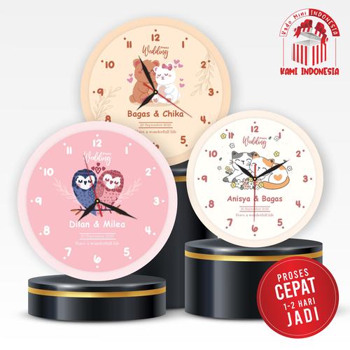 Jual JAM DUDUK UNIK CUSTOM NAMA KARTUN KADO WEDDING MEJA DUDUK GIFT ...