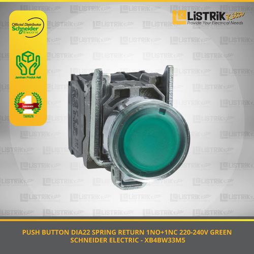 Jual SCHNEIDER PUSH BUTTON DIA22 SPRING RETURN 1NO+1NC 220-240V ...
