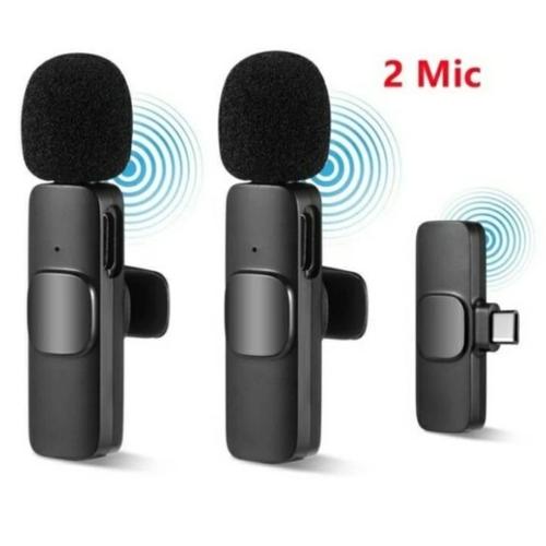 Jual MIC Clip On Wireless Type C Dual Mic 2 Microphone USB Type C ...