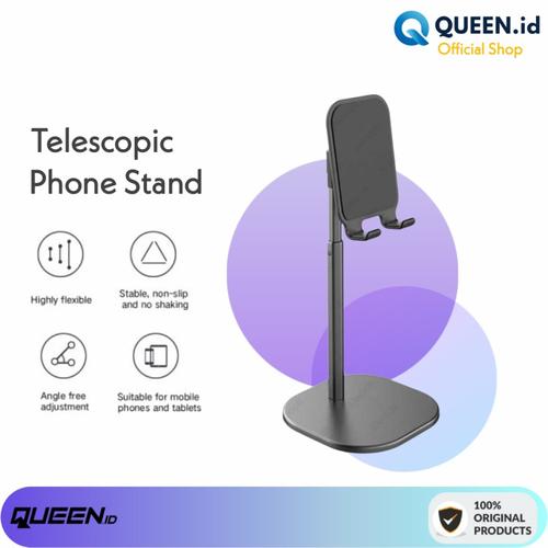 Jual Phone Stand Aluminium Telescopic Adjustable - Stand Holder HP ...