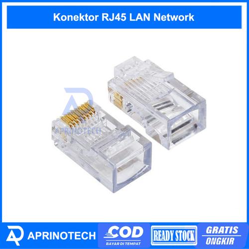 Jual Konektor RJ45 Cat 5e isi 50 Pcs Anti Gagal Jack Connector RJ45 ...