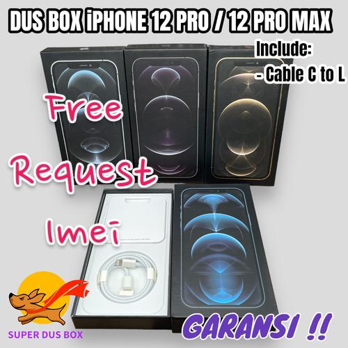 Jual BOX DUS KOTAK IPHONE 12 PRO DAN 12 PRO MAX FULLSET FREE REQUEST ...