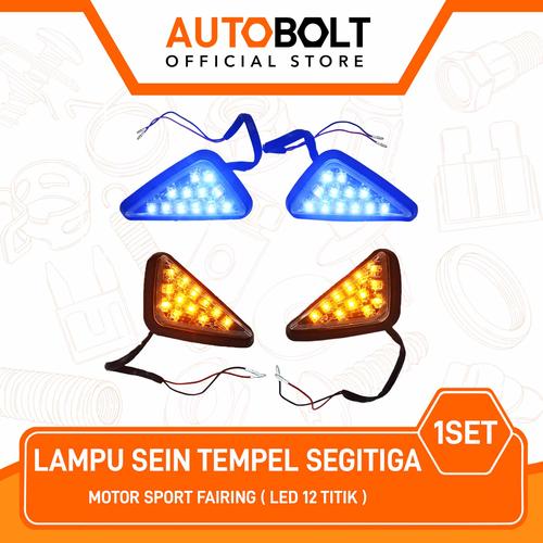 Jual Lampu Sein Ritting Segitiga 12 Titik LED Ninja RR CBR 150 Biru ...