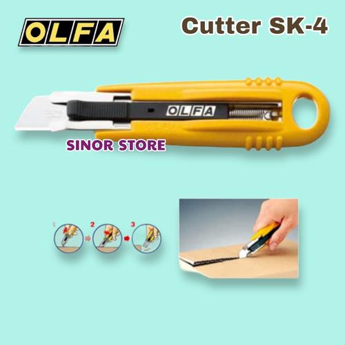 Jual OLFA SAFETY Cutter SK-4 Self Retracting Pisau Ditarik Pegas Otomatis - Kab. Bekasi - SINOR ...