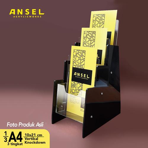 Promo Tempat Brosur Akrilik /Acrylic Flyer Holder - 1/3 A4 -Tipe C 3 ...