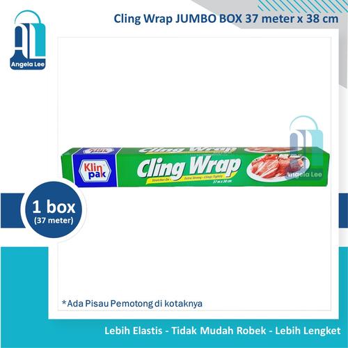 Jual Klinpak Cling Wrap Jumbo Box 37m x 38cm - Plastik Wrapping makanan ...