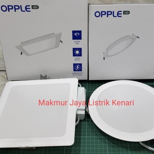 Jual Led Panel Downlight 18 Watt Opple Kotak Bulat Putih Kuning High ...