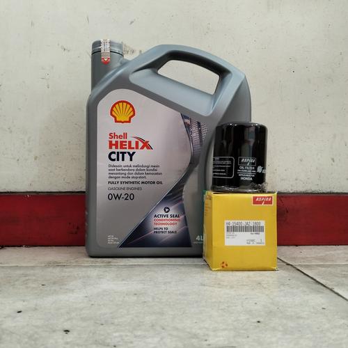 Jual Paket Shell Helix City 0W-20 + Filter Oli Civic/ HRV/ CRV/ BRV ...