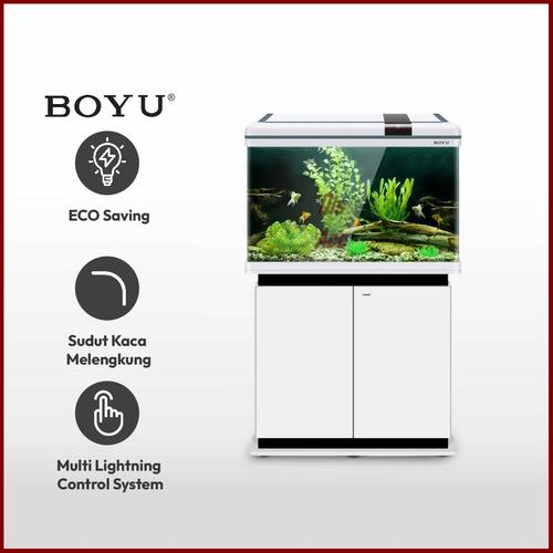 Jual BOYU Set Akuarium Kabinet ECO Saving 128 Ltr 80 Cm XF-80 - Putih ...