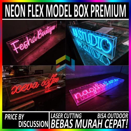 Jual Neon Flex Neon Sign Box Premium Model Custom Acrylic Bebas Murah ...