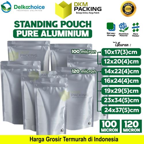 Jual Standing Pouch PURE ALUMUNIUM FOIL Ziplock Kemasan Makanan ...