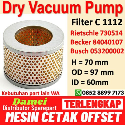 Jual Filter Kompresor Vakum Rietschle 730514 Becker 84040107 Busch C1112 - Kota Bekasi - Damei ...