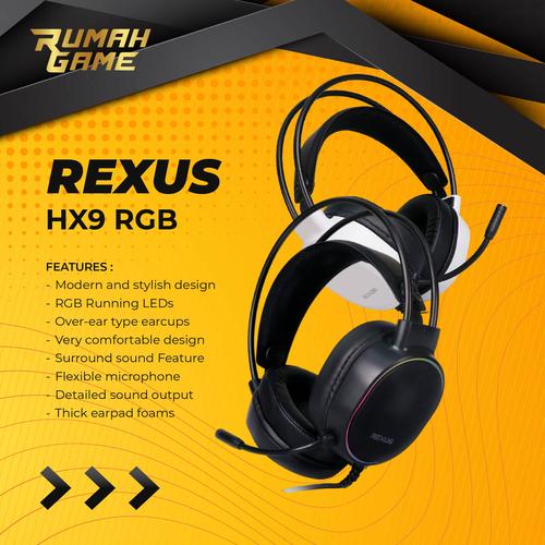 Jual Rexus Thundervox HX9 RGB Gaming Headset - Hitam - Putih - Kota ...