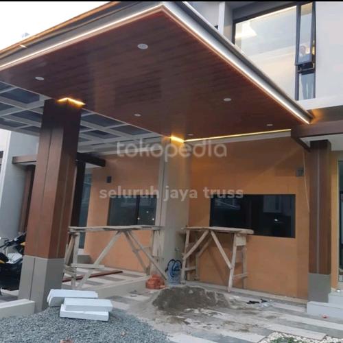 Jual kanopi baja ringan atap spandek + plafon pvc terpasang - Kab ...