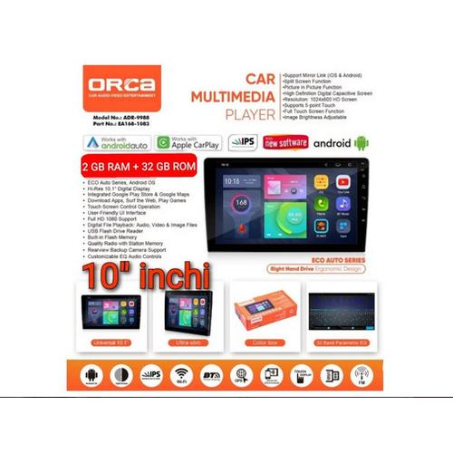 Jual Head Unit ORCA ECO SERIES ANDROID 10 inch ORCA ADR 9988 -Dinasti ...
