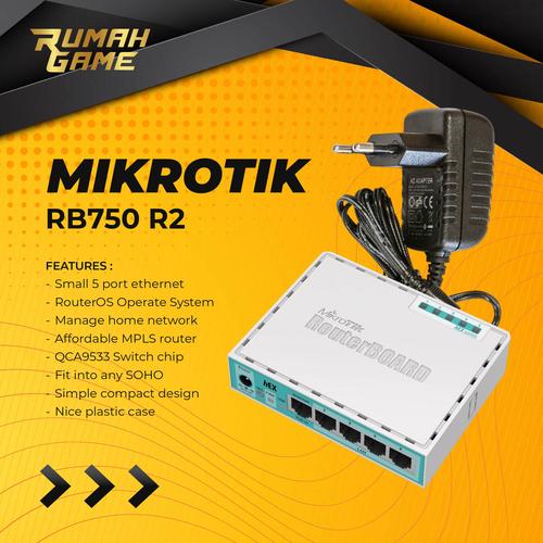 Jual Mikrotik Router Board Indoor RB750r2 hEX Lite RB750 r2 NEW - Kota ...