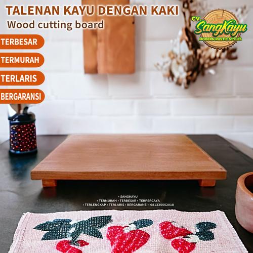 Jual Talenan Kayu Besar 40x25x4 cm Talenan kaki Wooden Cutting Board ...