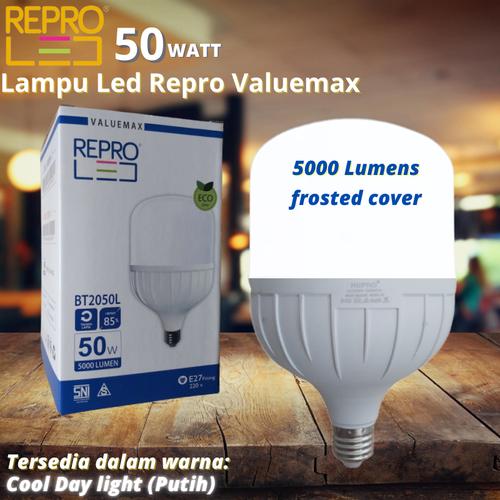Jual Lampu Led Repro Valuemax Eco T-Bulb 50W E27 Cool Daylight Original ...
