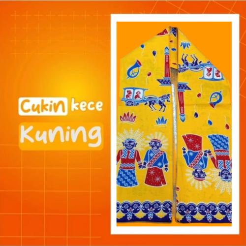Jual CUKIN BATIK MOTIF ONDEL ONDEL | CUKIN BATIK | CUKIN BETAWI | SELENDANG - Kuning - Jakarta ...