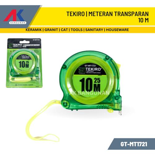Jual TEKIRO Meteran Transparan 10 Meter / Meteran / GT-MT1721 - Kota ...